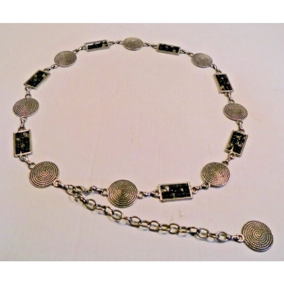 Vintage | Accessories | Vintage Belt Silver Chain Link Hippie 8s ...